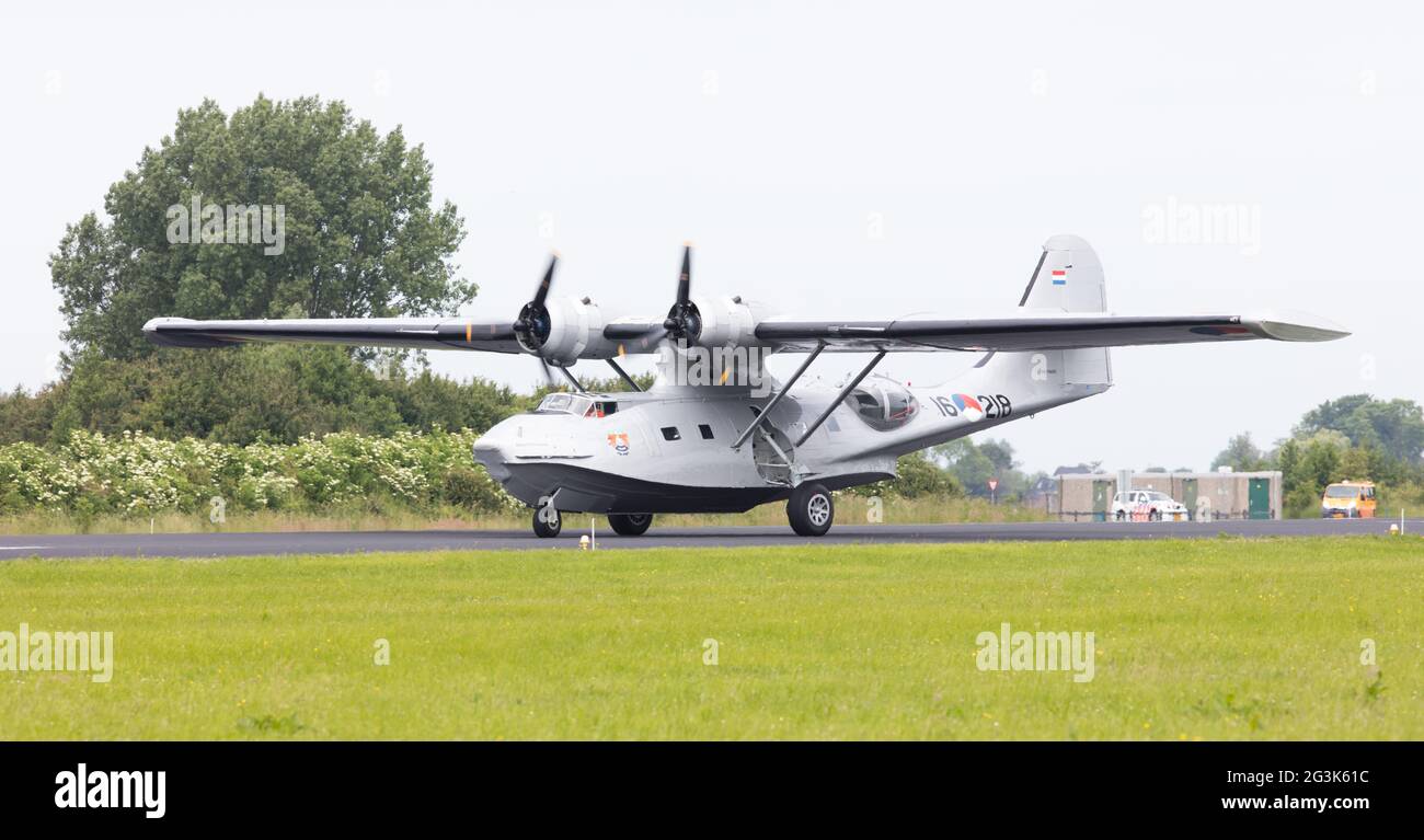 LEEUWARDEN, NETHERLANDS - JUNE 10: Consolidated PBY Catalina in Dutch ...