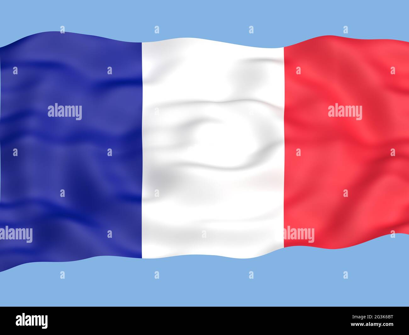 France flag waving hi-res stock photography and images - Alamy