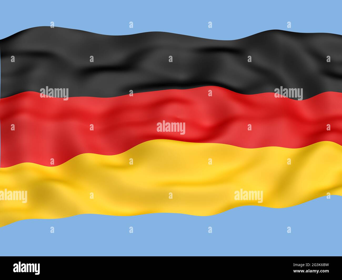 Flag of Germany waving in the wind Stock Photo - Alamy