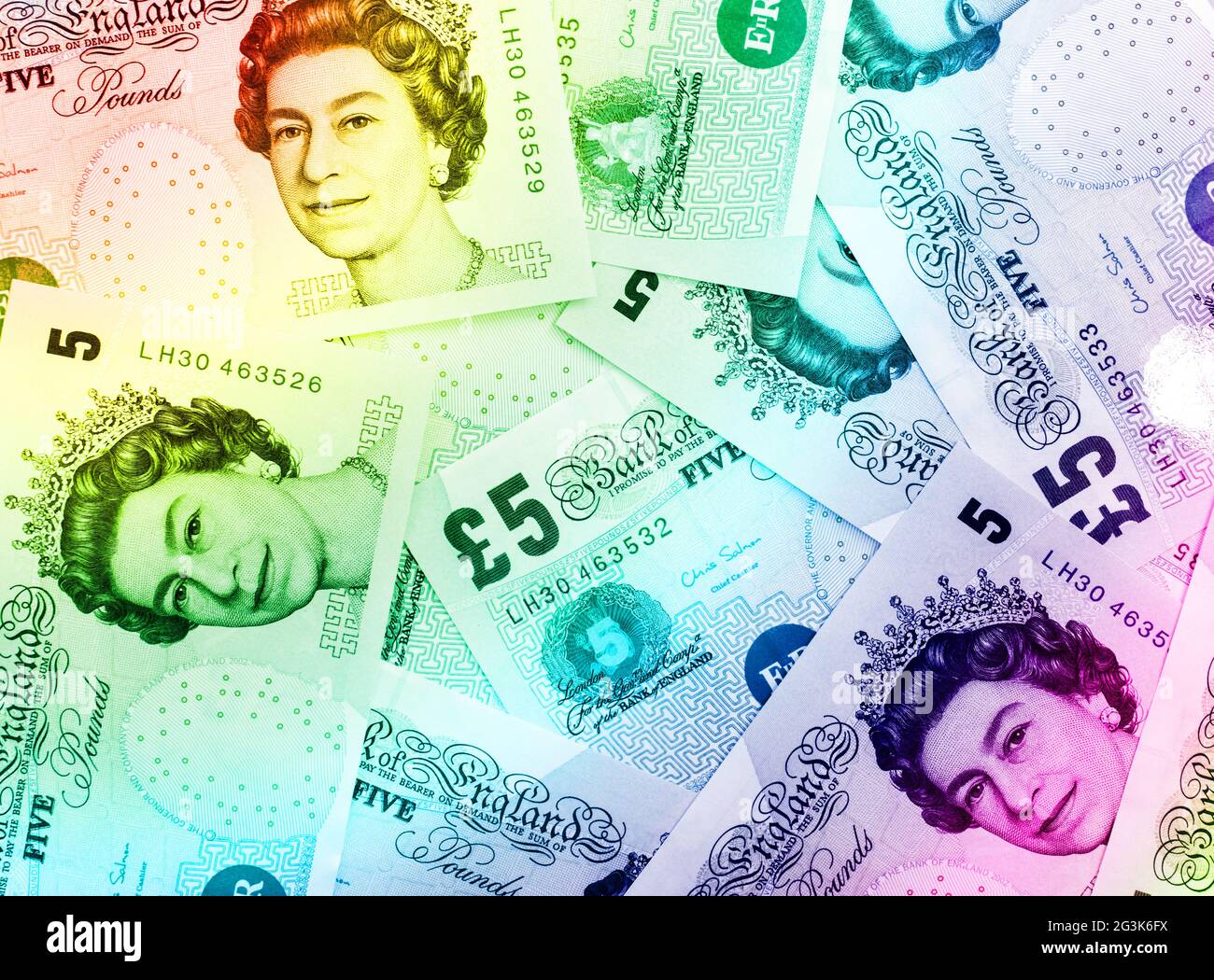 Pound currency background - Rainbow Stock Photo - Alamy