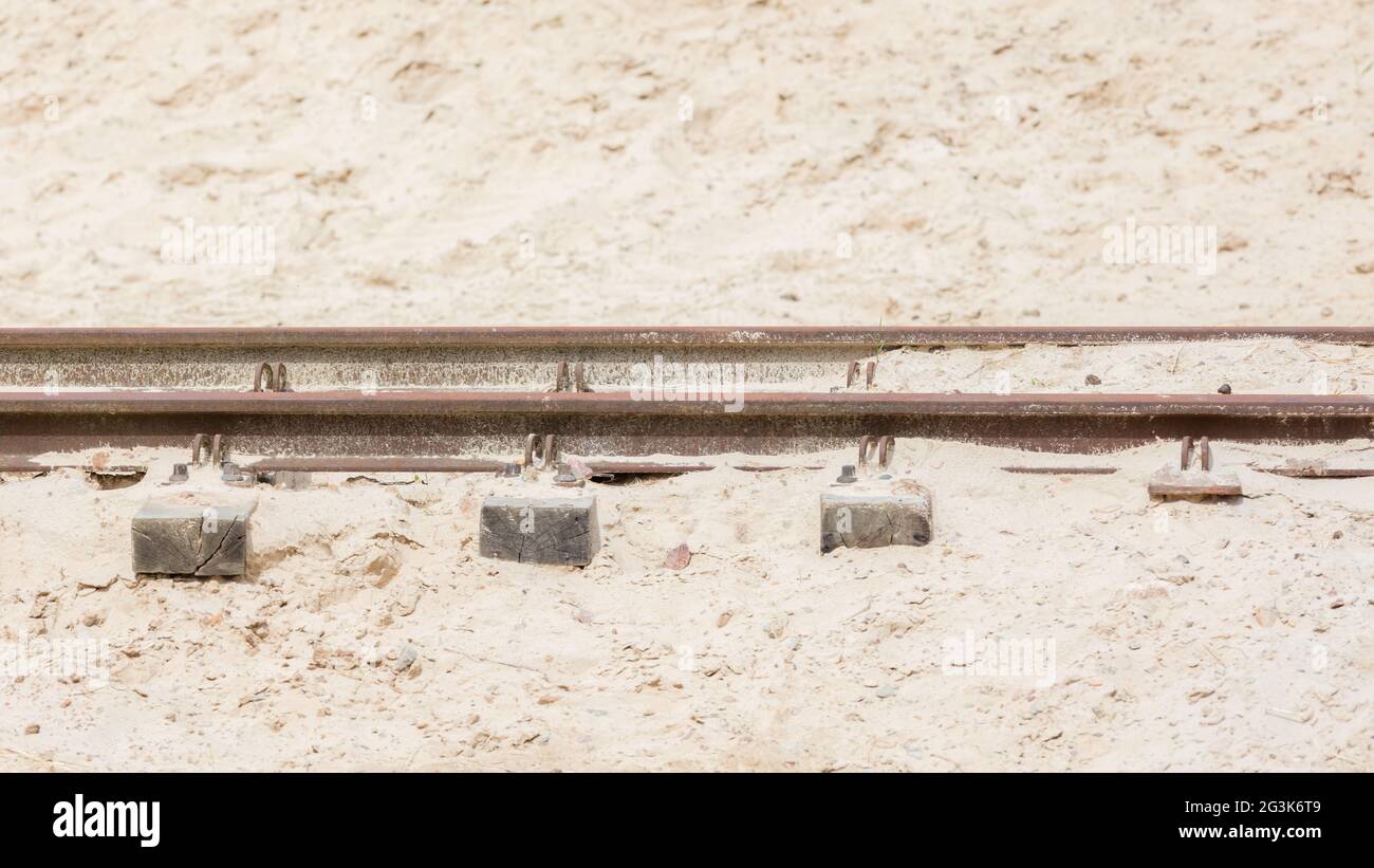 Desert railroad track Stock Photo - Alamy