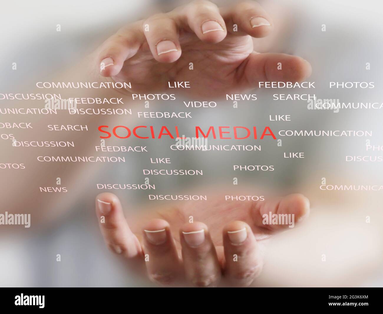 Hands social network hi-res stock photography and images - Alamy