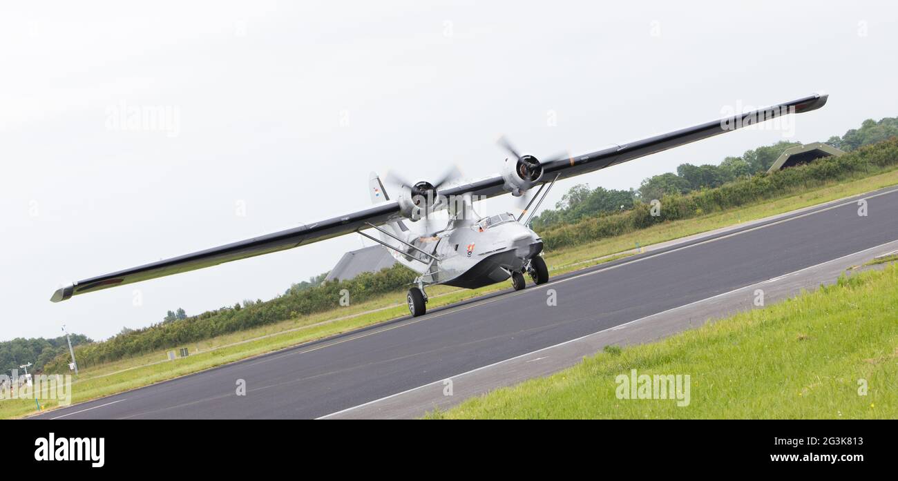 LEEUWARDEN, NETHERLANDS - JUNE 11: Consolidated PBY Catalina in Dutch ...
