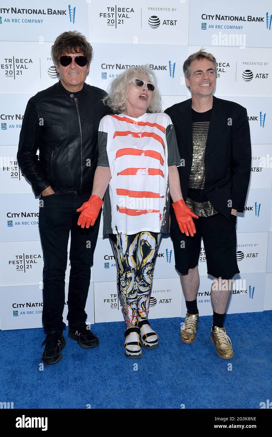 (L-R) Clem Burke, Debbie Harry and director Rob Roth attend the ...