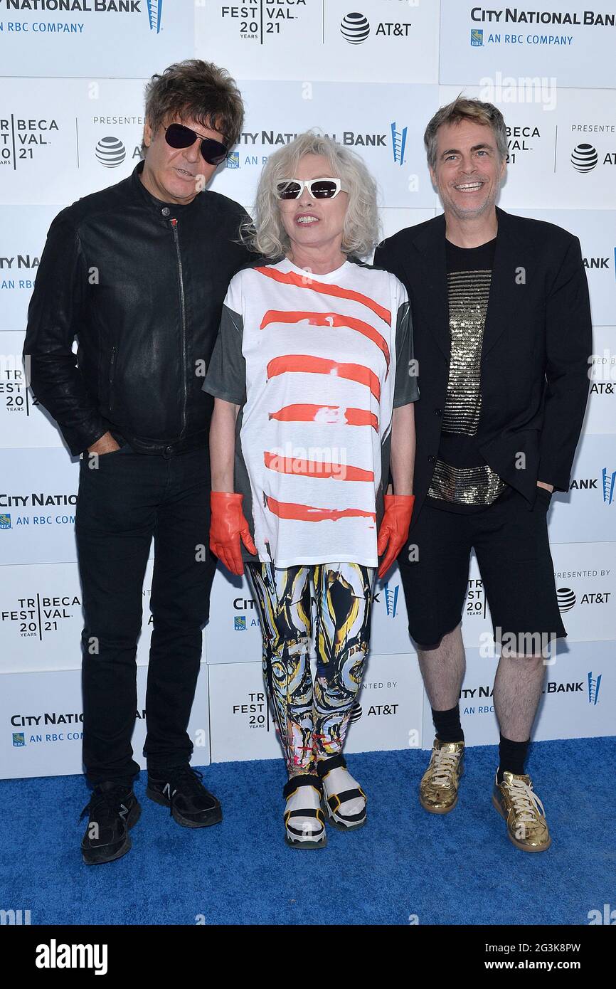 (L-R) Clem Burke, Debbie Harry and director Rob Roth attend the ...
