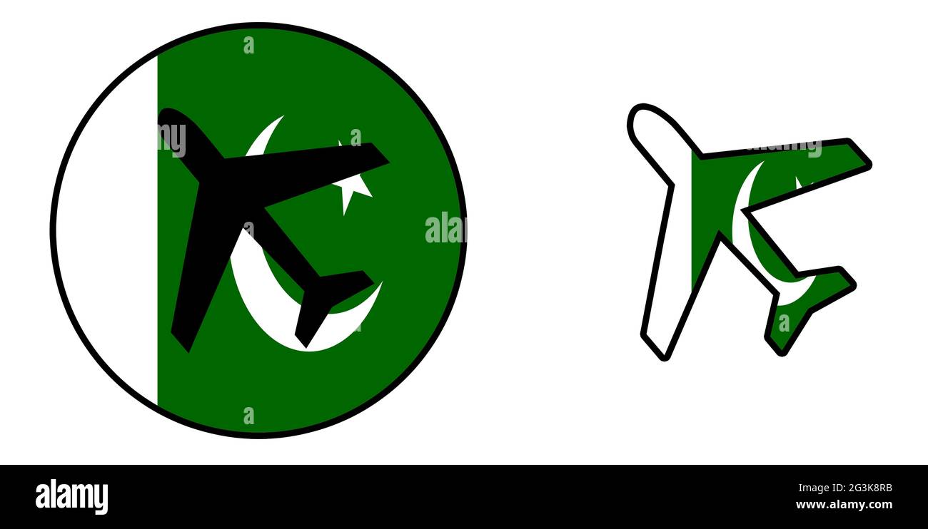 Nation flag - Airplane isolated - Pakistan Stock Photo - Alamy