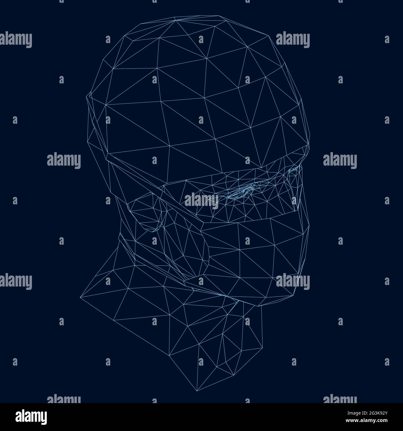 Woman wearing a disposable mask Stock Vector Images - Alamy