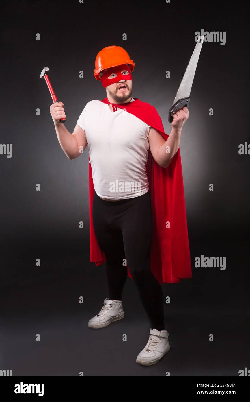 Strong builder concept man hi-res stock photography and images - Alamy