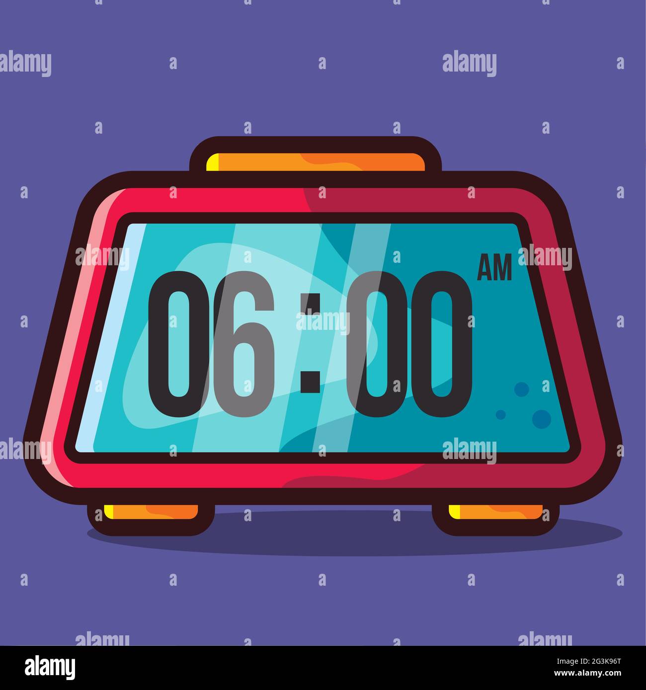 Digital Alarm Clock Vector