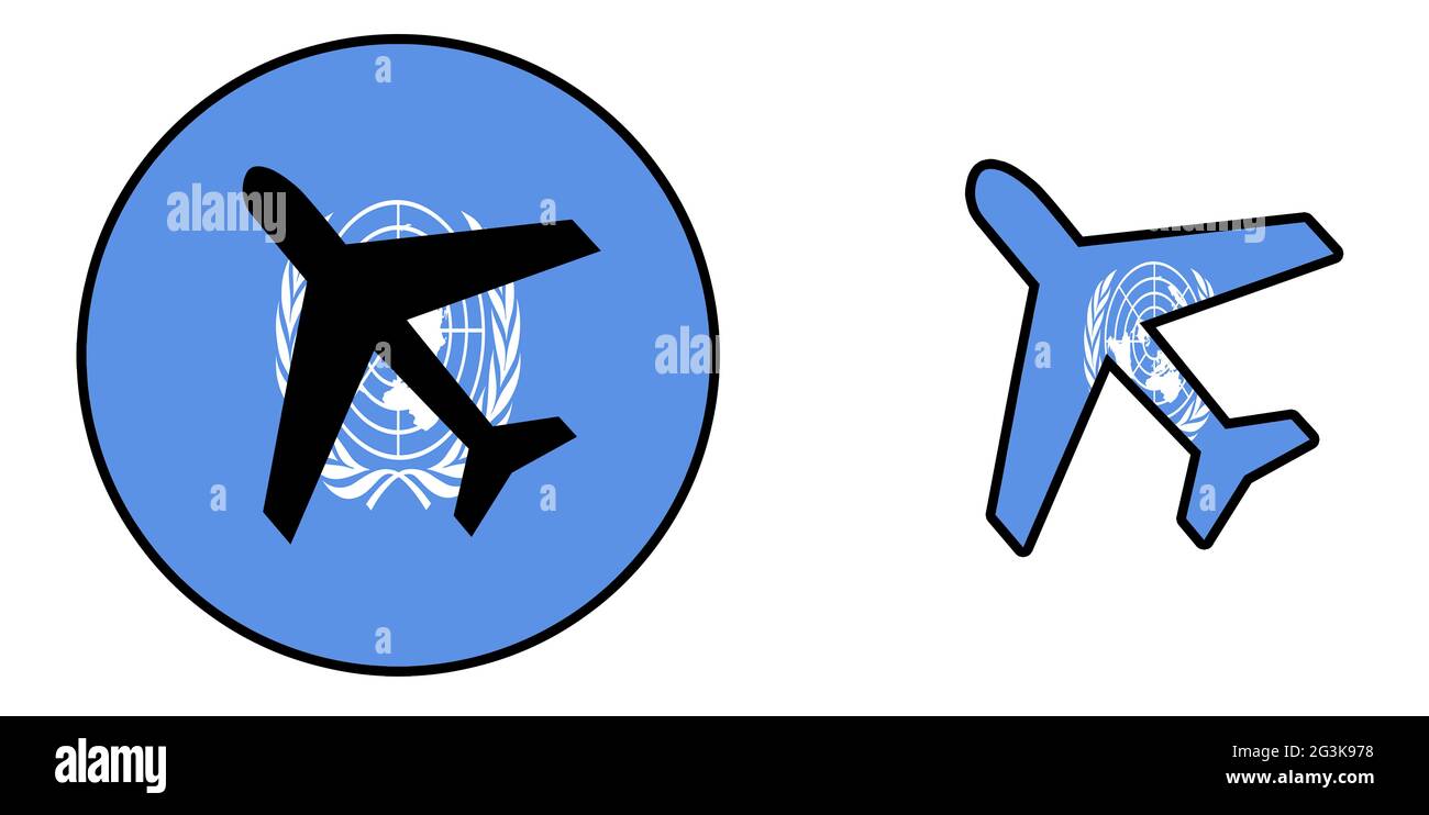 Nation flag - Airplane isolated - United Nations Stock Photo - Alamy