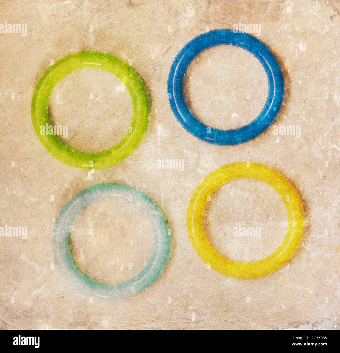 Toy, color plastic rings isolated Stock Photo - Alamy