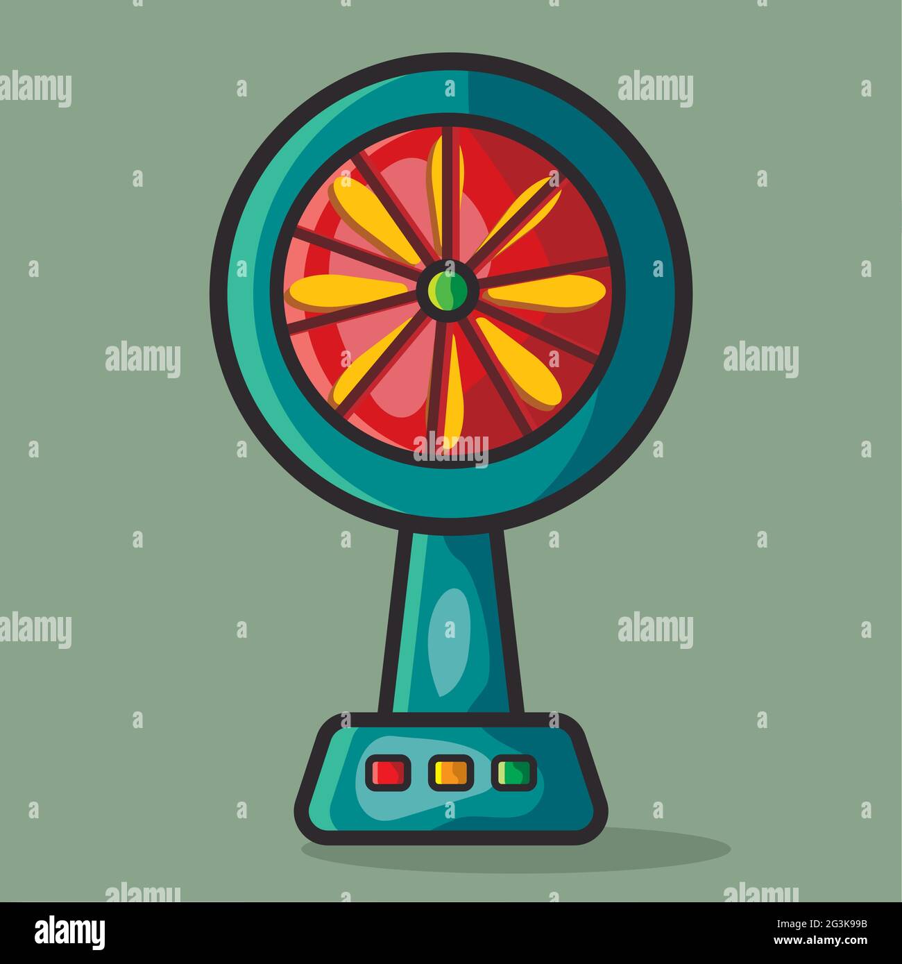 electronic fan device vector illustration in flat style Stock Vector ...