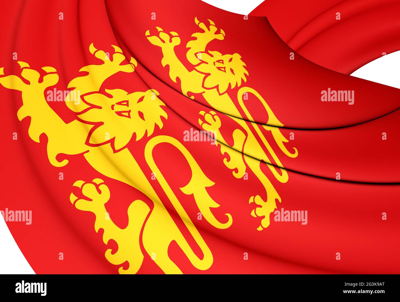 3D Flag of the Normandy Stock Photo - Alamy