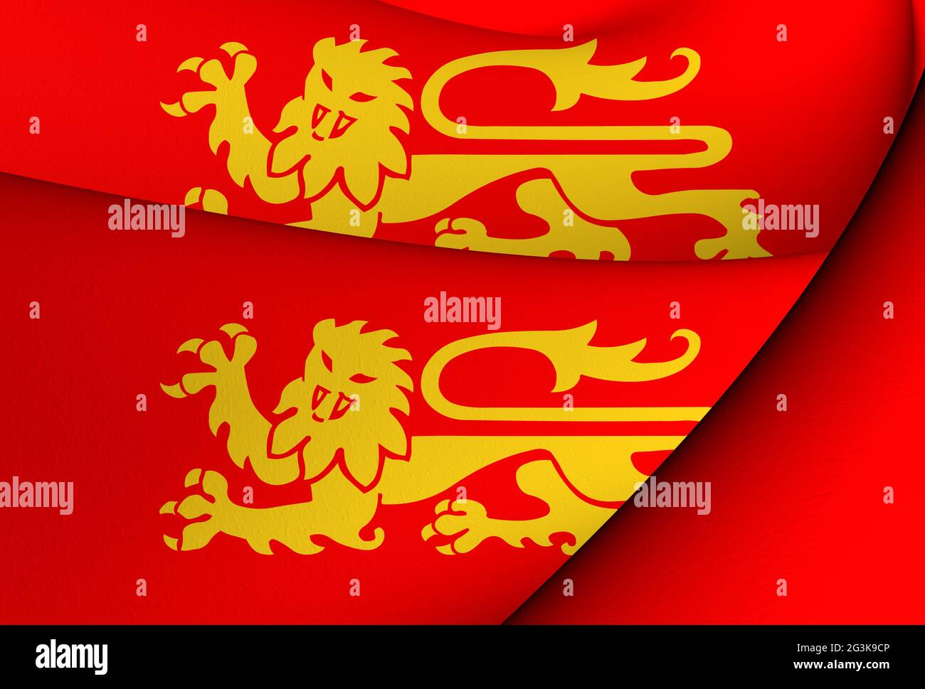 3D Flag of Normandy Stock Photo - Alamy