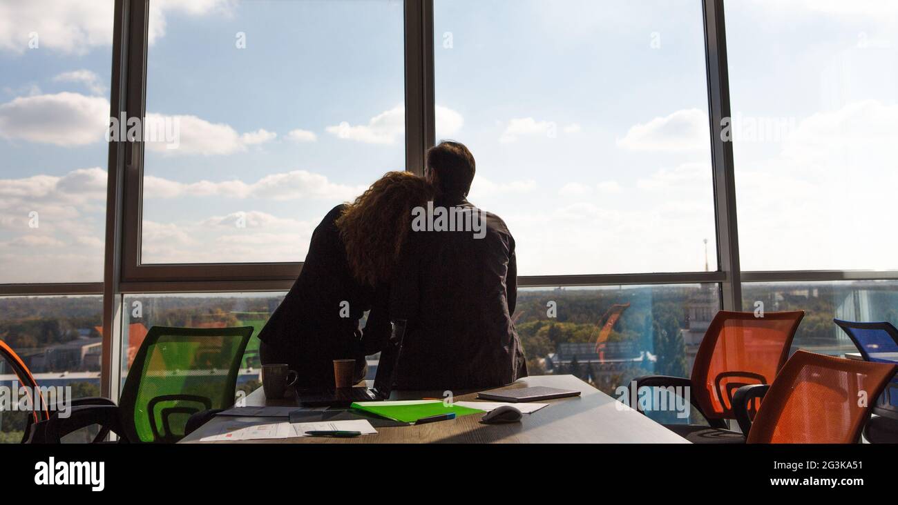 Business people resting after hard working day Stock Photo - Alamy