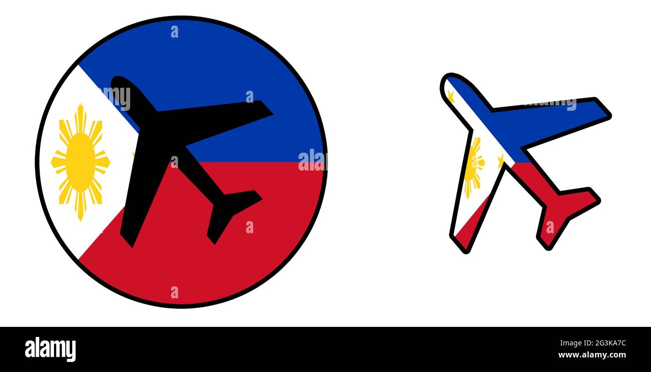 Nation flag - Airplane isolated - Philippines Stock Photo - Alamy