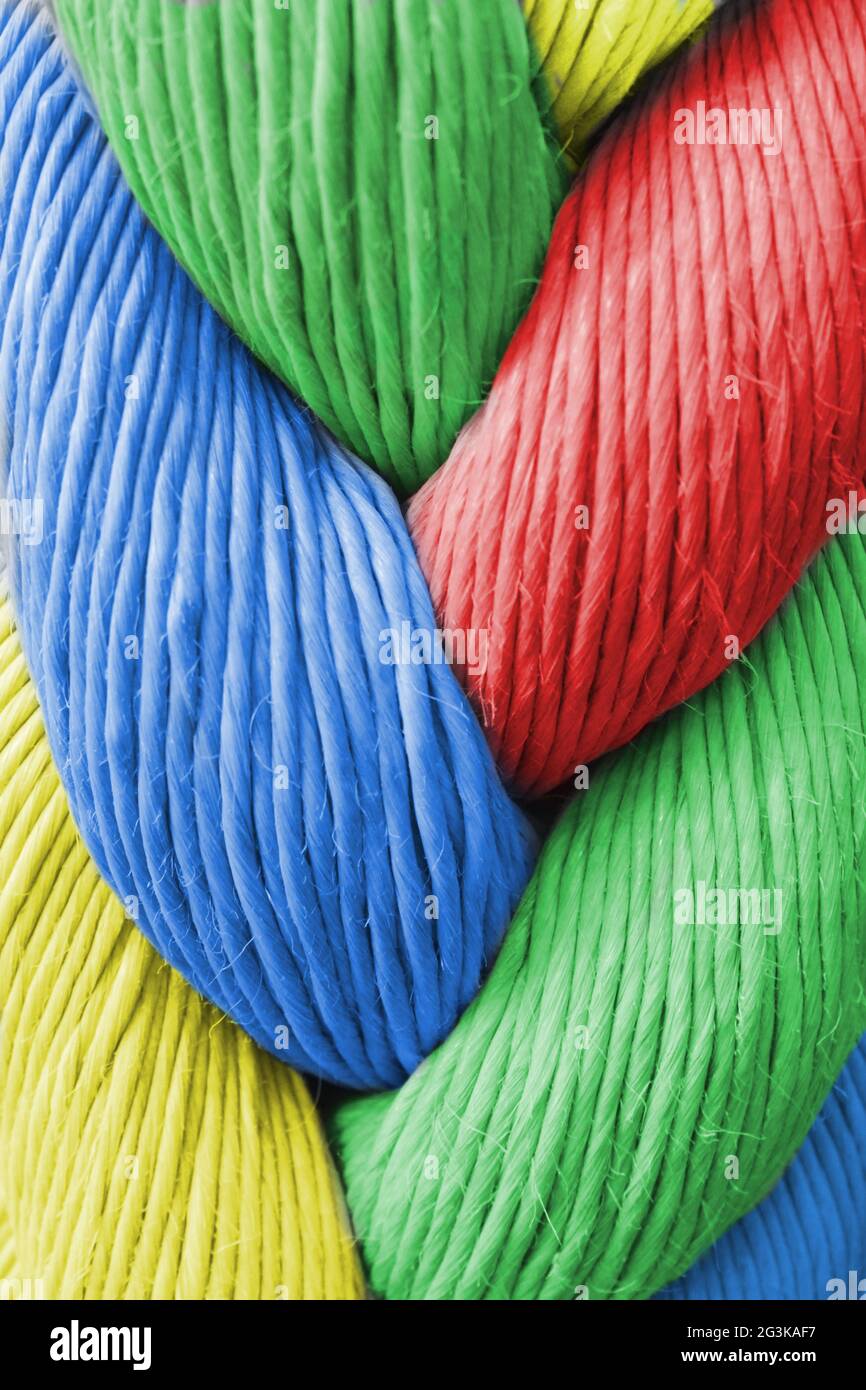 The colorful of rope background Stock Photo - Alamy