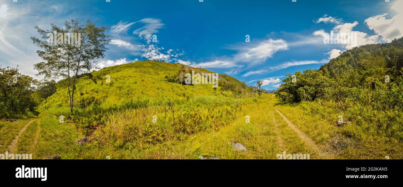 Hiking in Trikora Stock Photo - Alamy