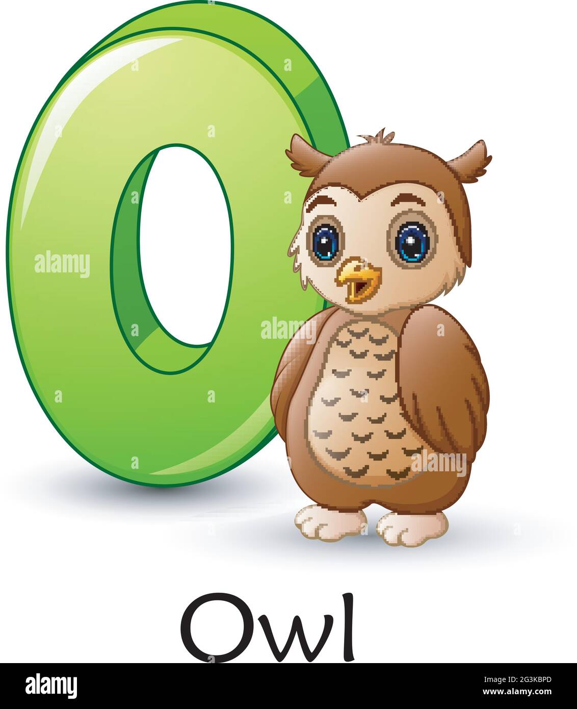 Letter O is for Owl cartoon alphabet Stock Vector Image & Art - Alamy