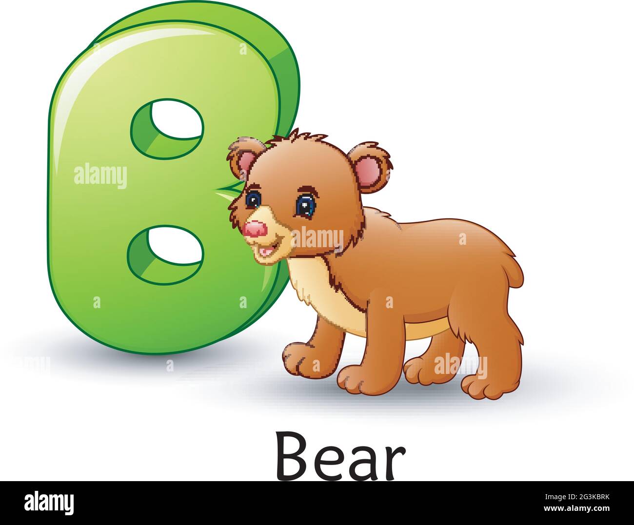 Letter B is for Bear cartoon alphabet Stock Vector Image & Art - Alamy