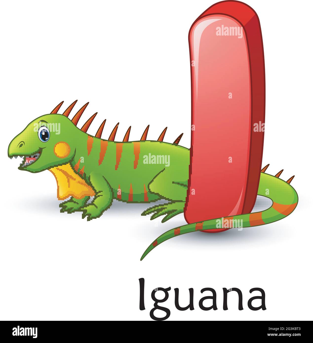 Letter I is for Iguana cartoon alphabet Stock Vector Image & Art - Alamy