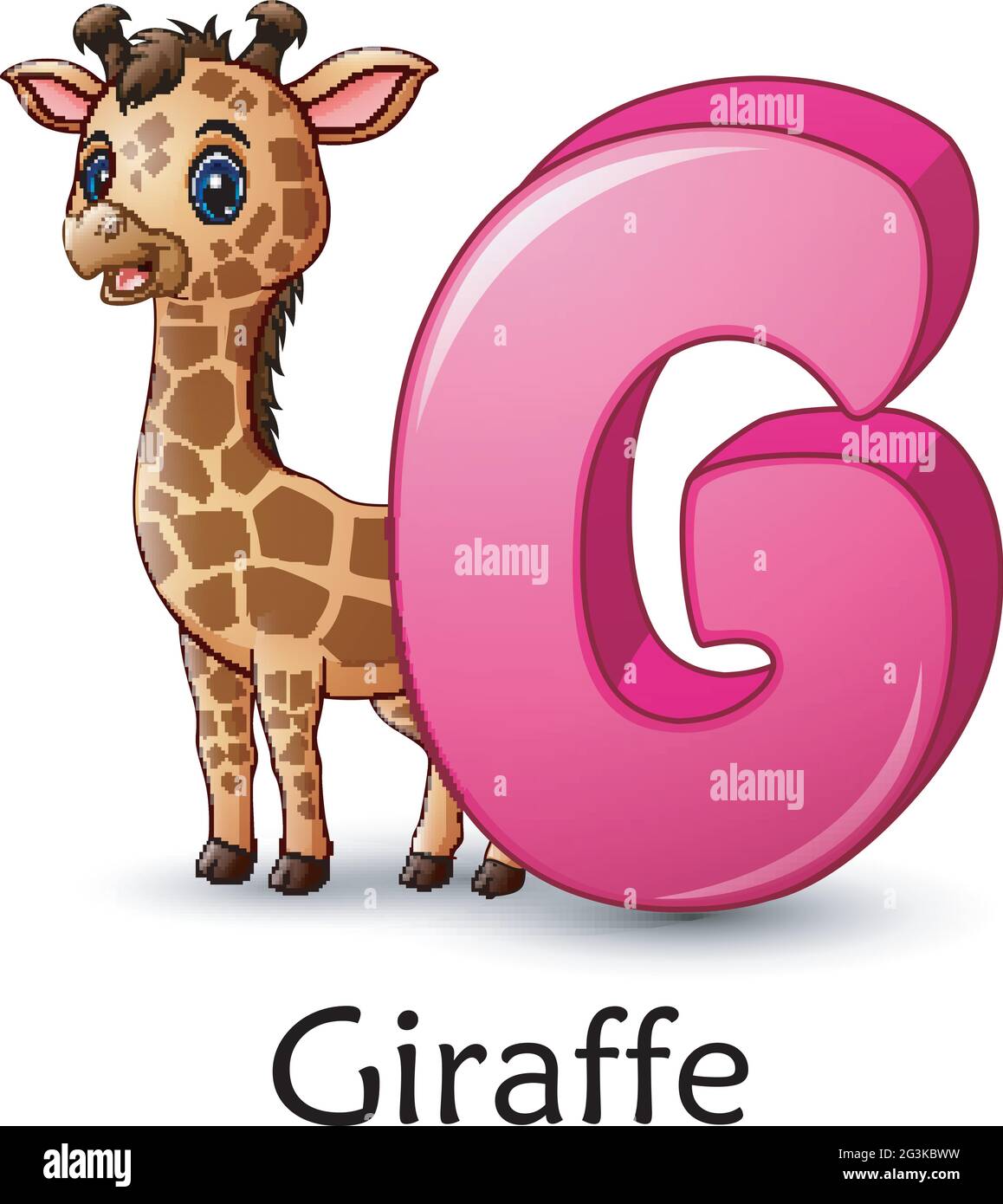 Letter G is for Giraffe cartoon alphabet Stock Vector Image & Art - Alamy
