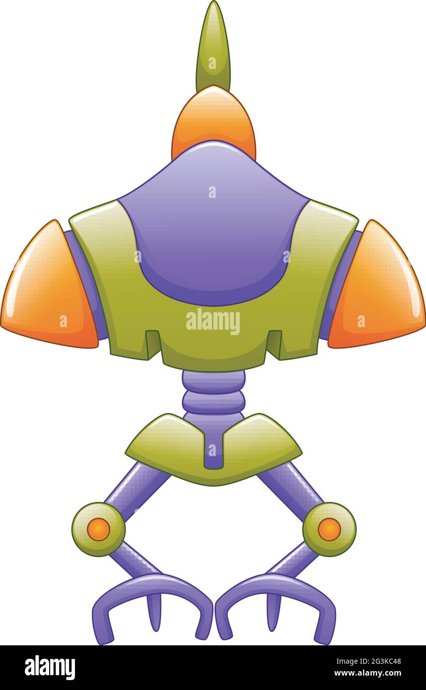 Cartoon robot character isolated on white background Stock Vector Image ...