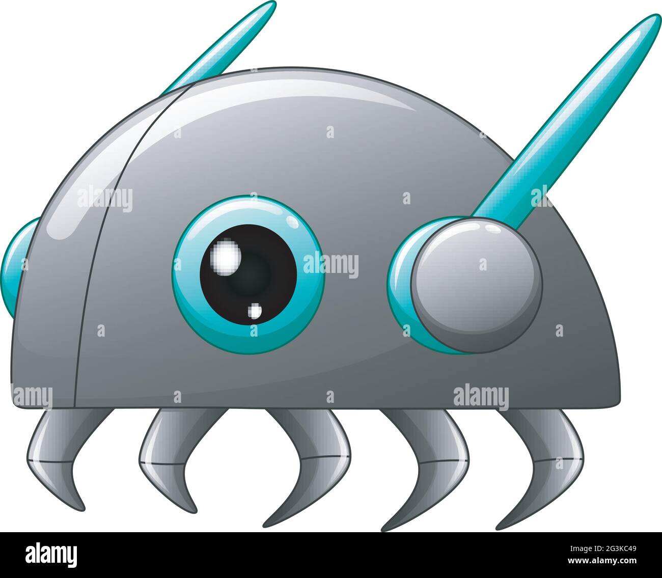 Cartoon robot isolated on white background Stock Vector Image & Art - Alamy