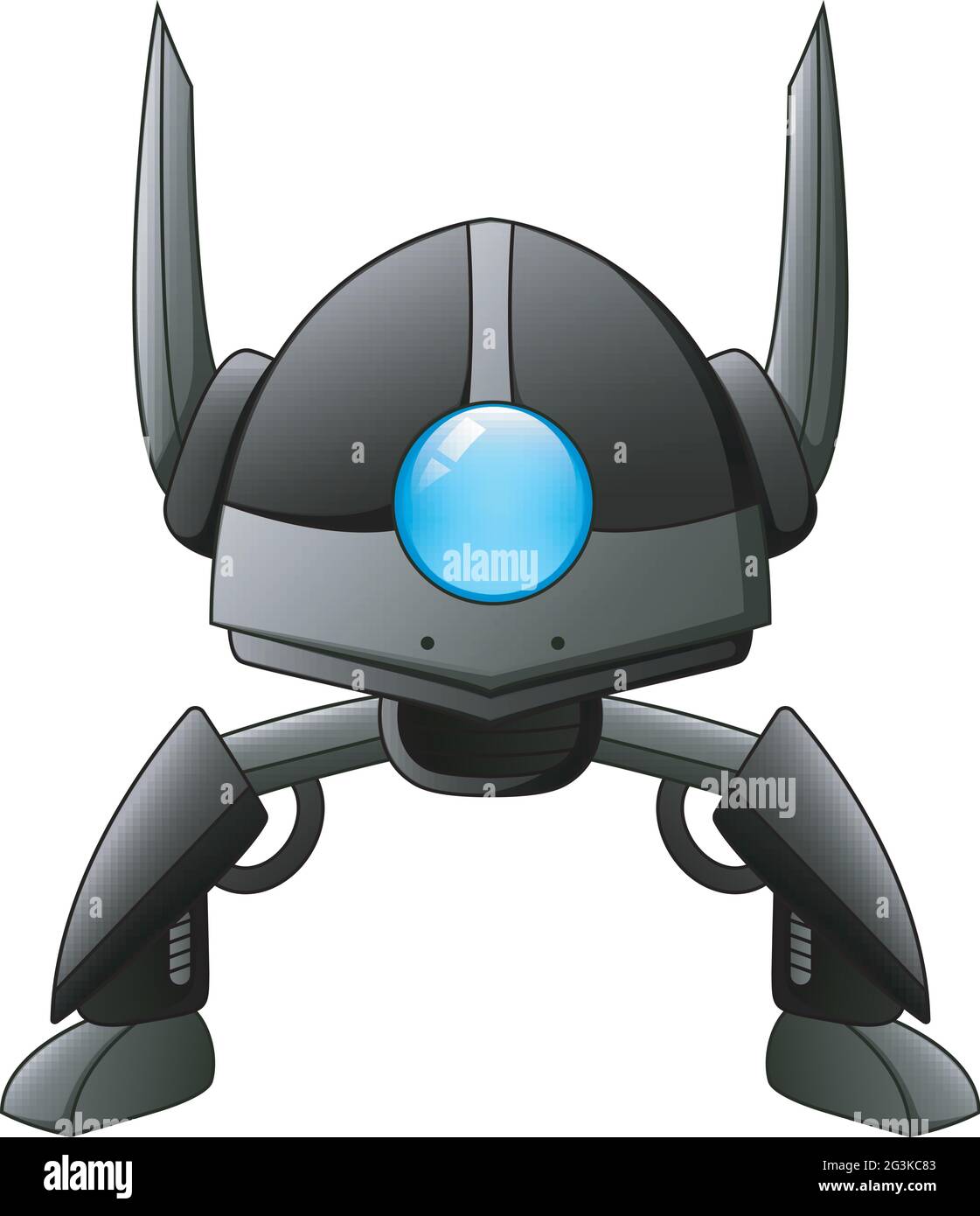 Cartoon robot character isolated on white background Stock Vector Image ...