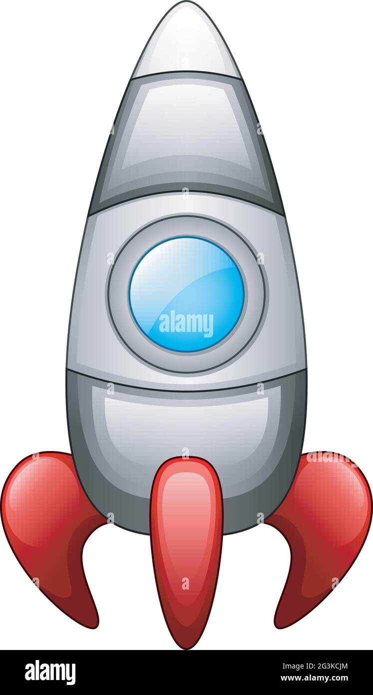 Cartoon spaceship isolated on white background Stock Vector Image & Art ...