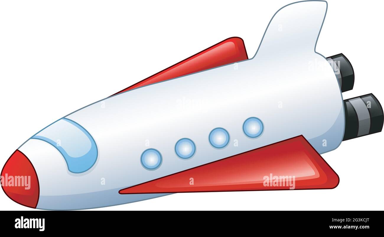 Cartoon spaceship isolated white background Stock Vector Image & Art ...