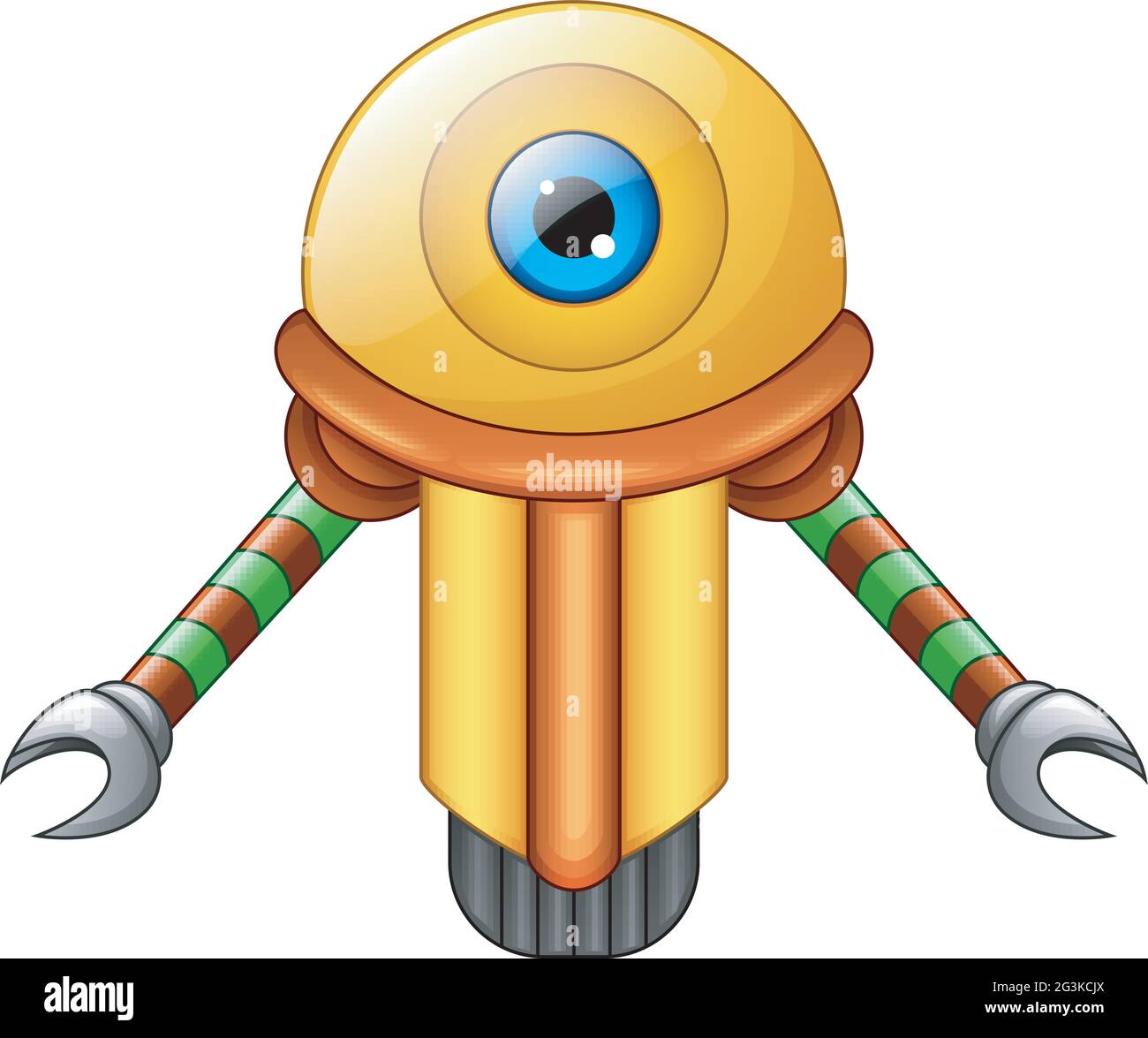 Cartoon spy robot character isolated on white background Stock Vector ...