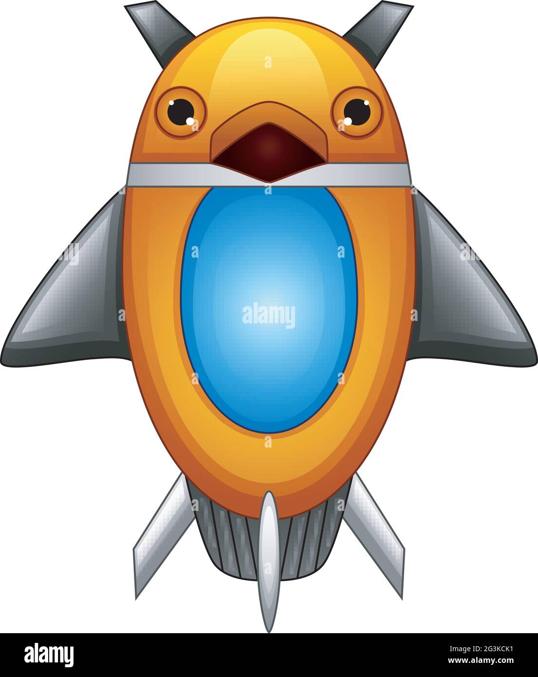 Cartoon spaceship isolated on white background Stock Vector Image & Art ...