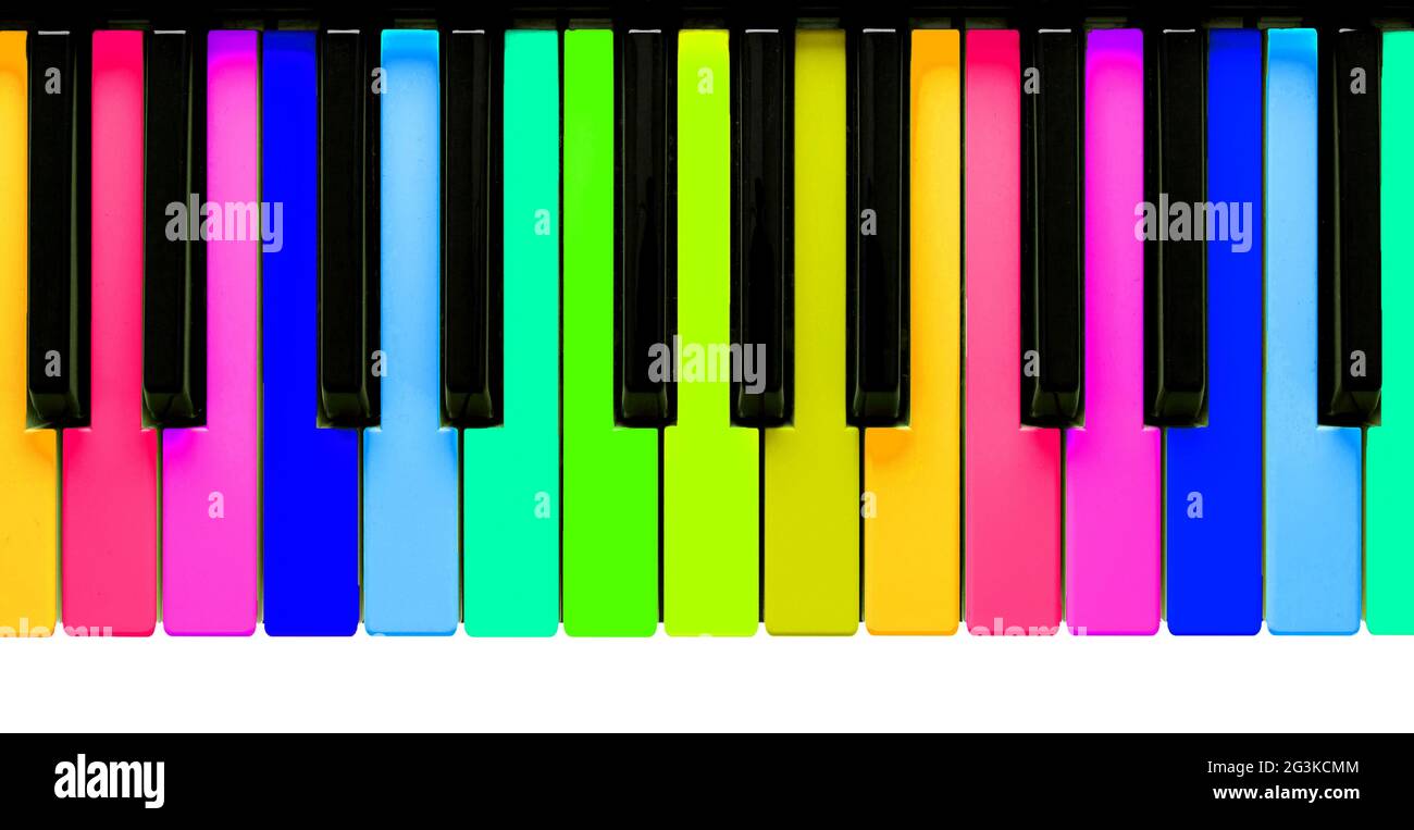 Rainbow piano hi-res stock photography and images - Alamy