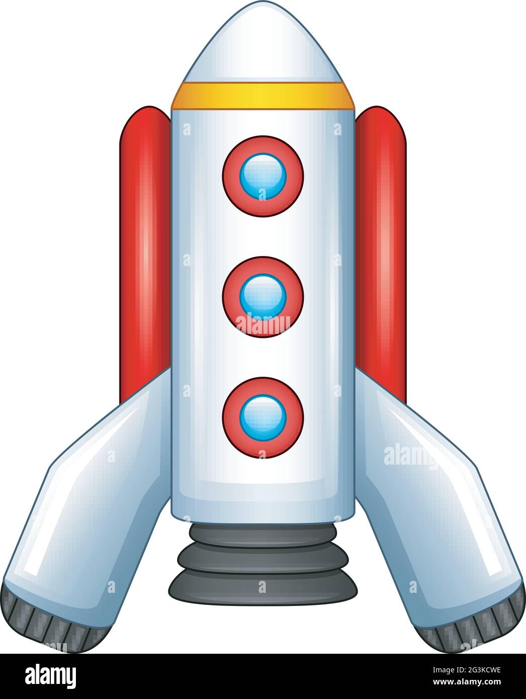 Cartoon spaceship isolated on white background Stock Vector Image & Art ...