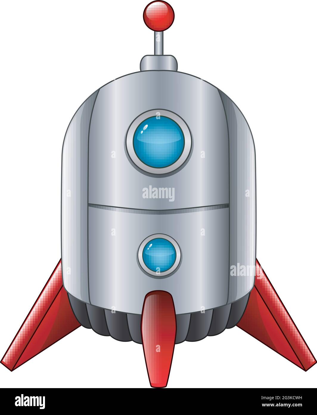 Cartoon spaceship isolated on white background Stock Vector Image & Art ...