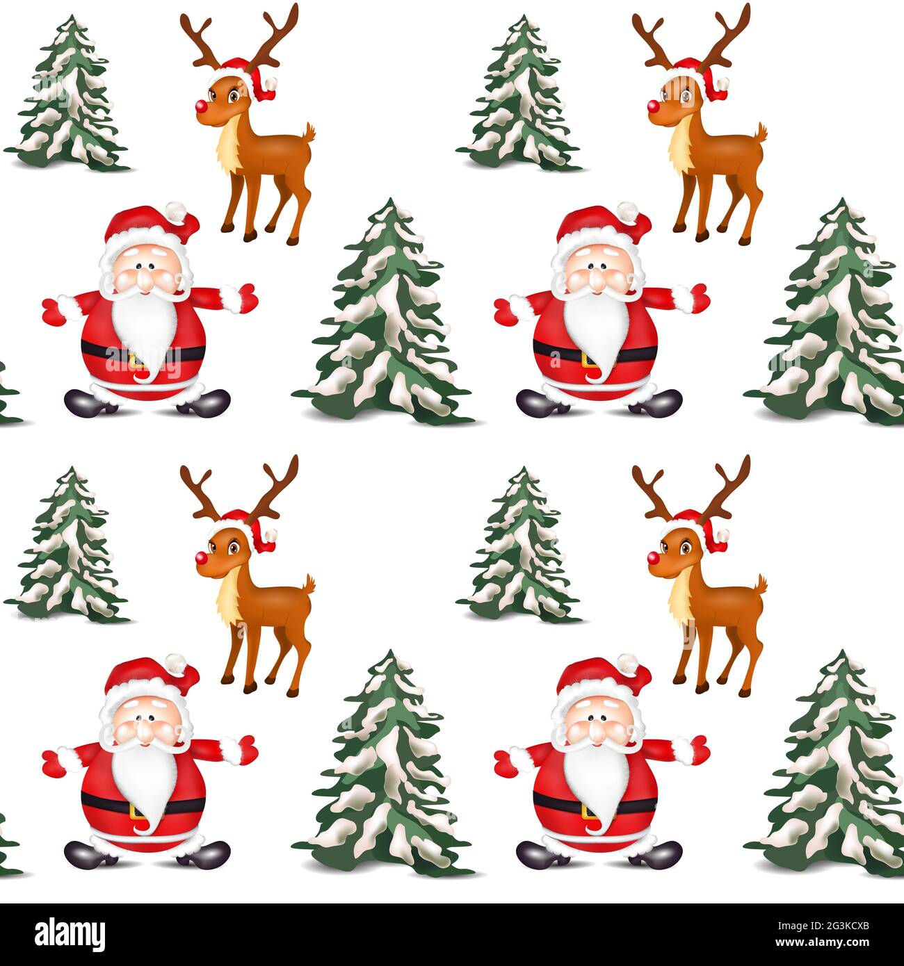 Christmas seamless texture deer Cut Out Stock Images & Pictures - Alamy