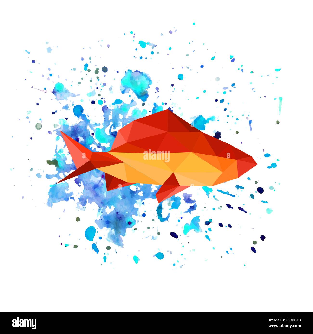 Abstract Watercolor Fish
