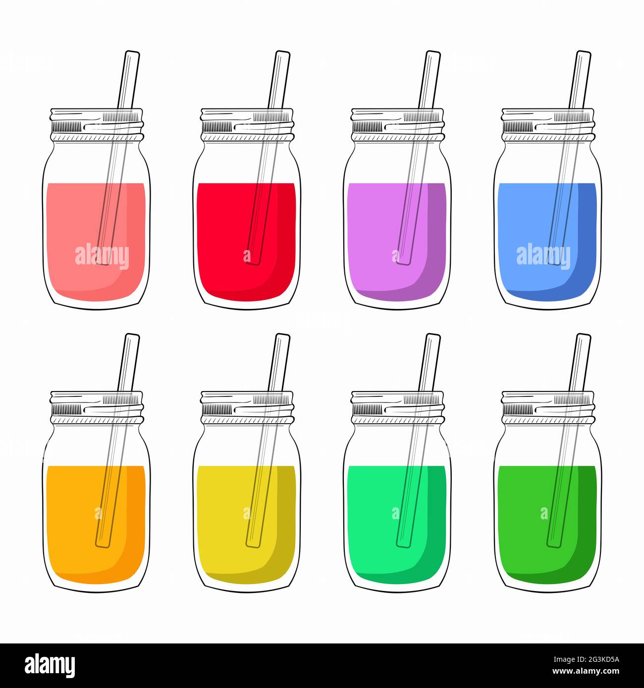 Vector food design different Cut Out Stock Images & Pictures - Alamy