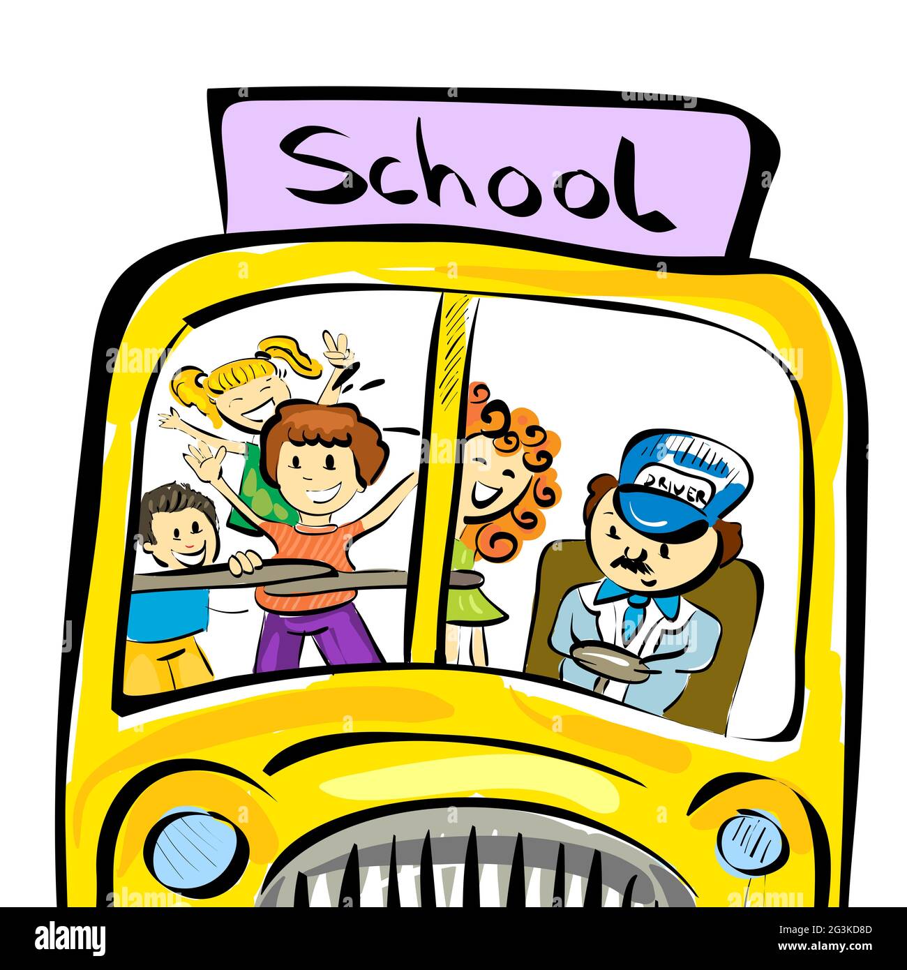 School bus clipart hi-res stock photography and images - Alamy