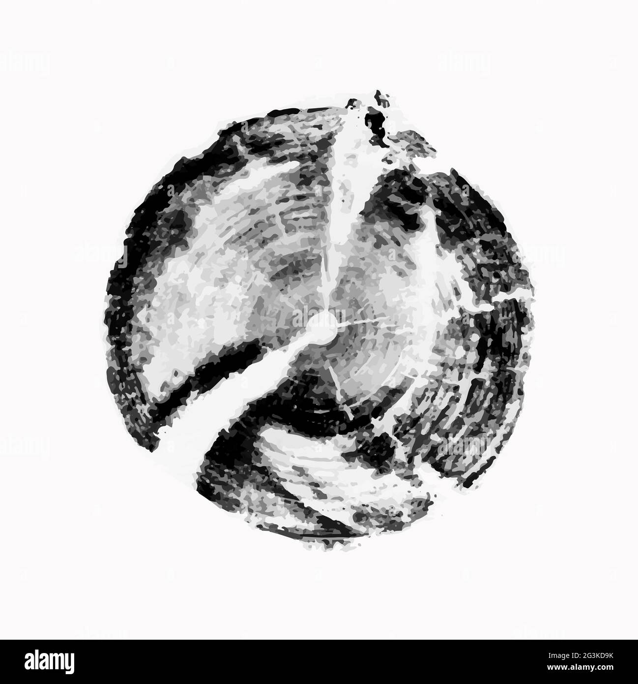 Illustration of engraved tree trunk Stock Photo - Alamy