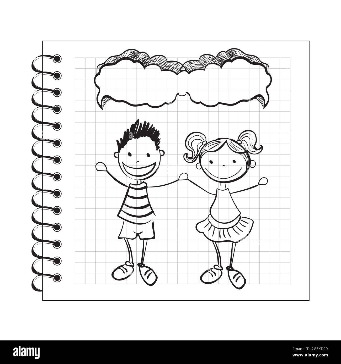 Cartoon kids speech bubble hi-res stock photography and images - Alamy
