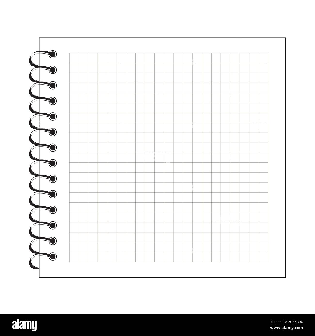 Illustration of blank spiral notepad paper Stock Photo - Alamy