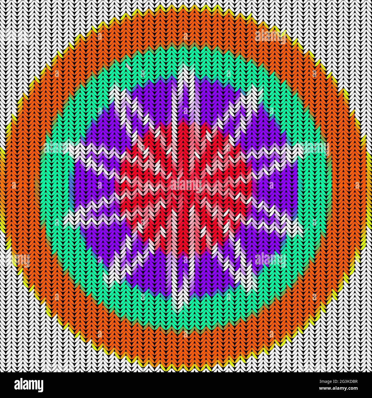 Illustration of seamless knitted yarn pattern with abstract shapes ...