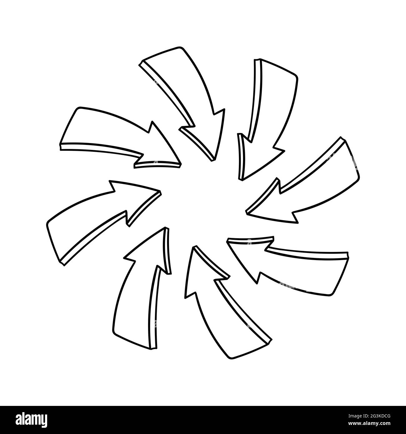 Hand drawn sketch doodle arrows hi-res stock photography and images - Alamy