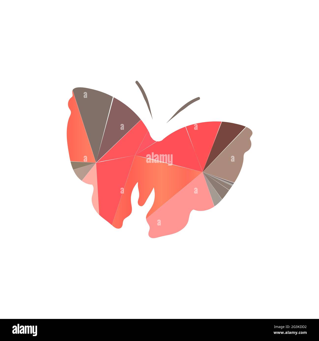 Illustration of pink origami butterfly Stock Photo - Alamy