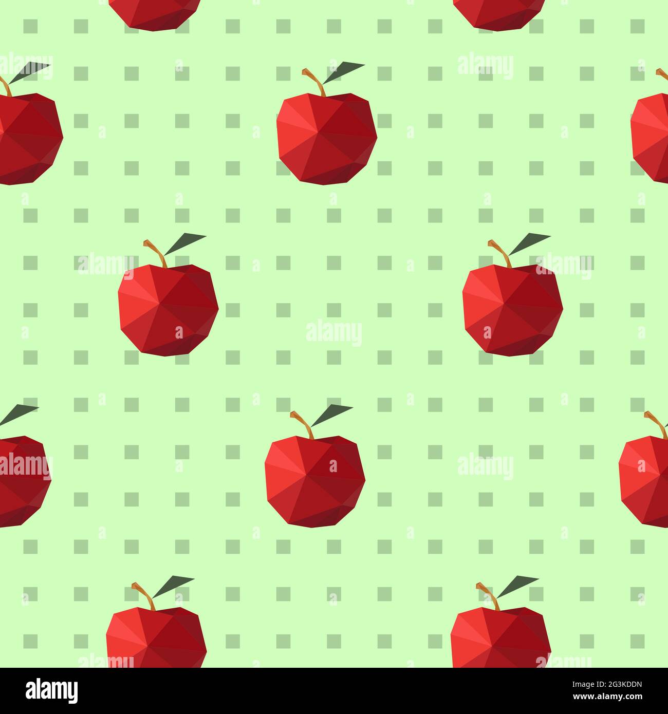 Modern flat pattern with seamless origami apples Stock Photo - Alamy