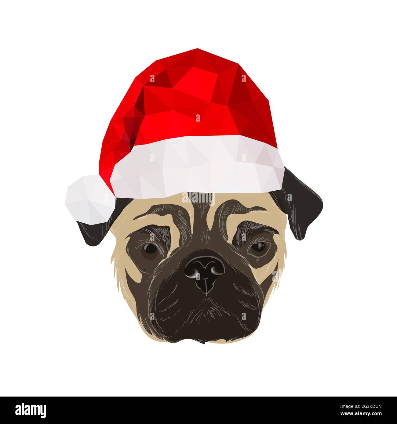 Drawing & Illustration Digital A Paw-Fect Christmas ** PUG ** PNG JPEG ...
