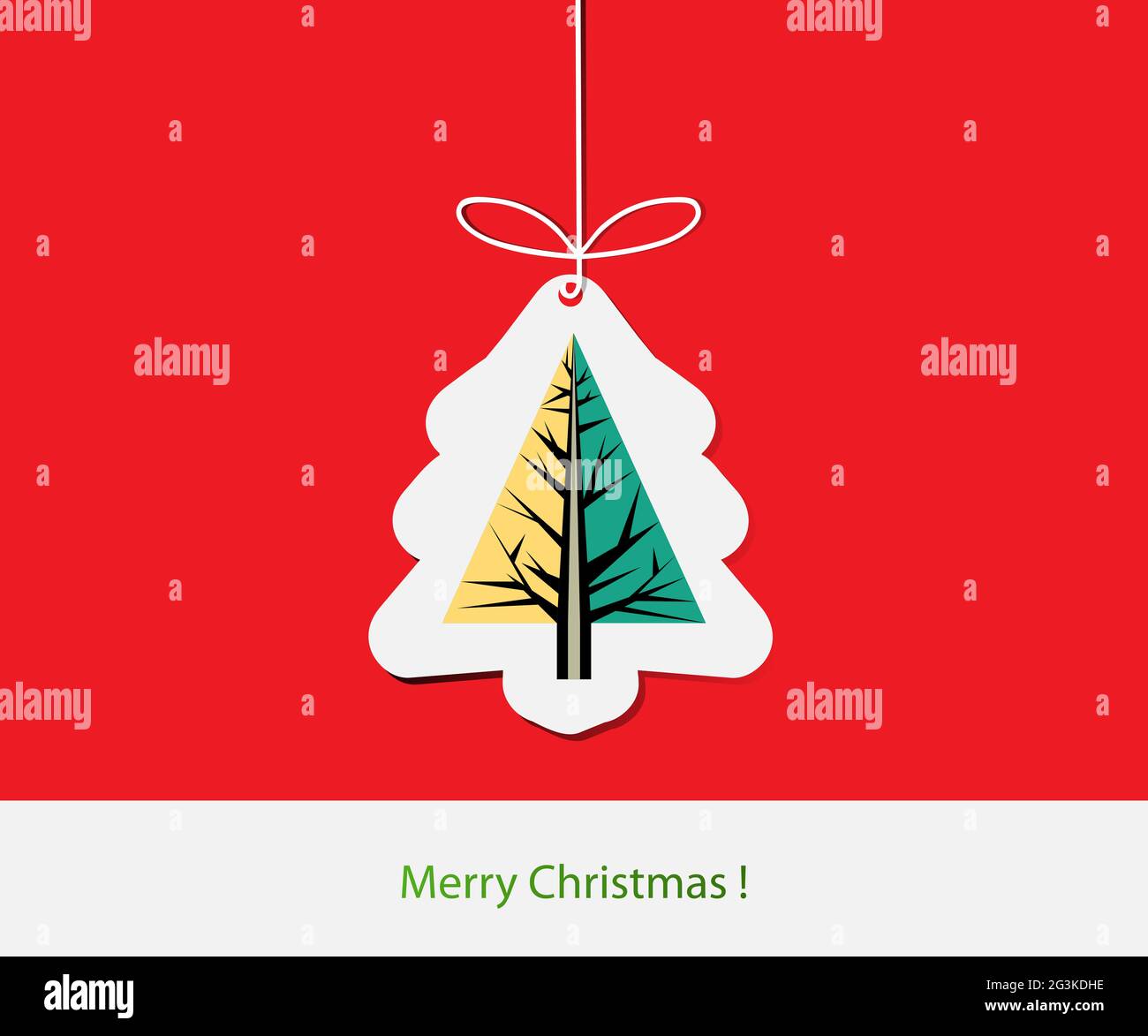 Illustration of simple design with abstract pine tree card Stock Photo ...