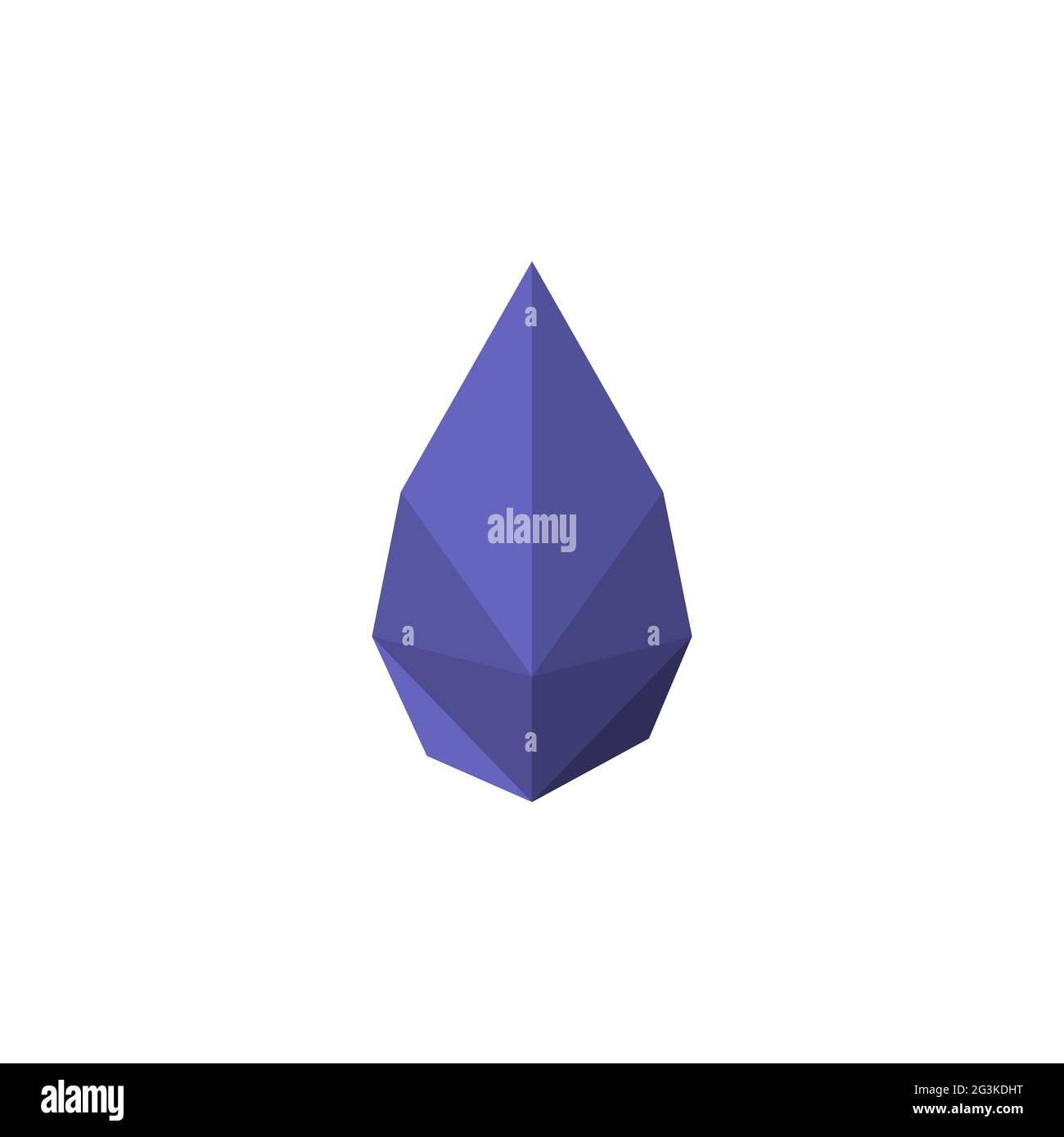 Illustration of simple origami water drop Stock Photo - Alamy
